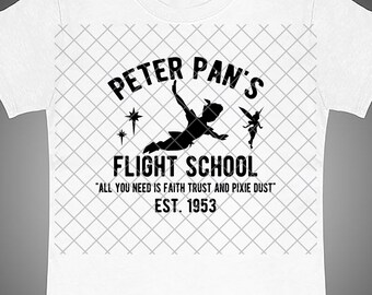 Peter Pan Flight School Svg - Etsy