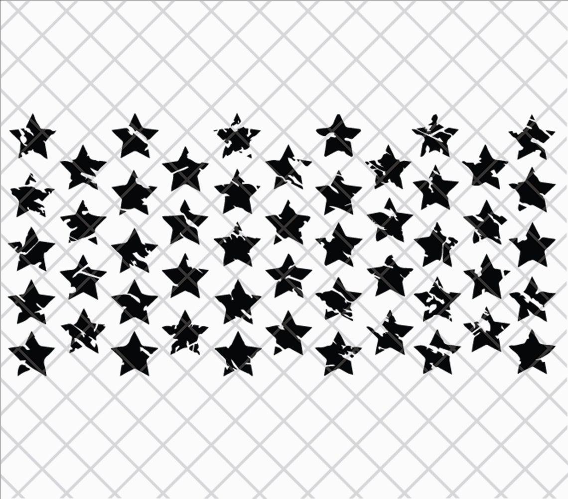 Tattered Stars US Flag 50 Weathered Stars Digital File All Different ...
