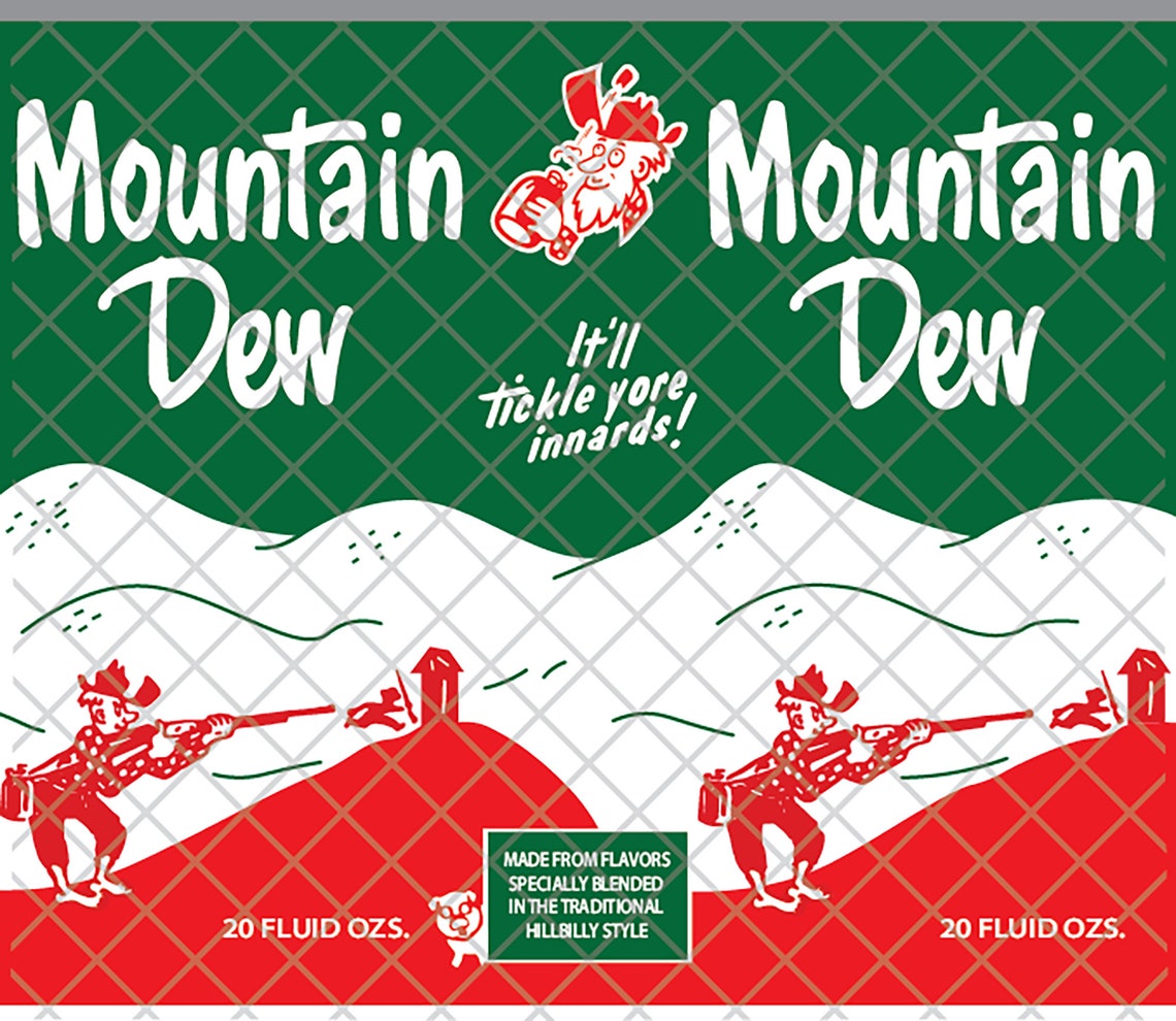 Mountain Dew Old Style Label High Quality for 20oz - Etsy UK