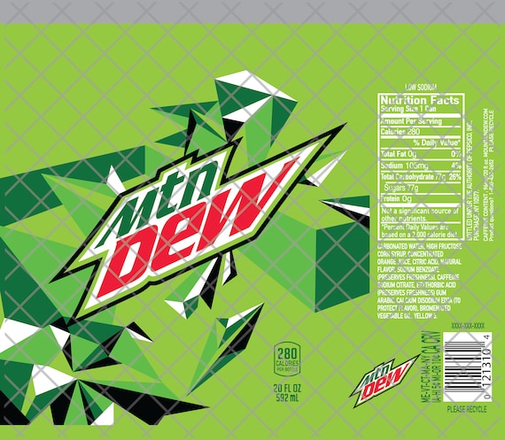 Mountain Dew Can Label