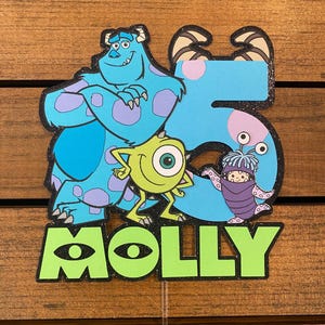 Monsters Inc Customizable Cake Topper Birthday Party Decoration With ...