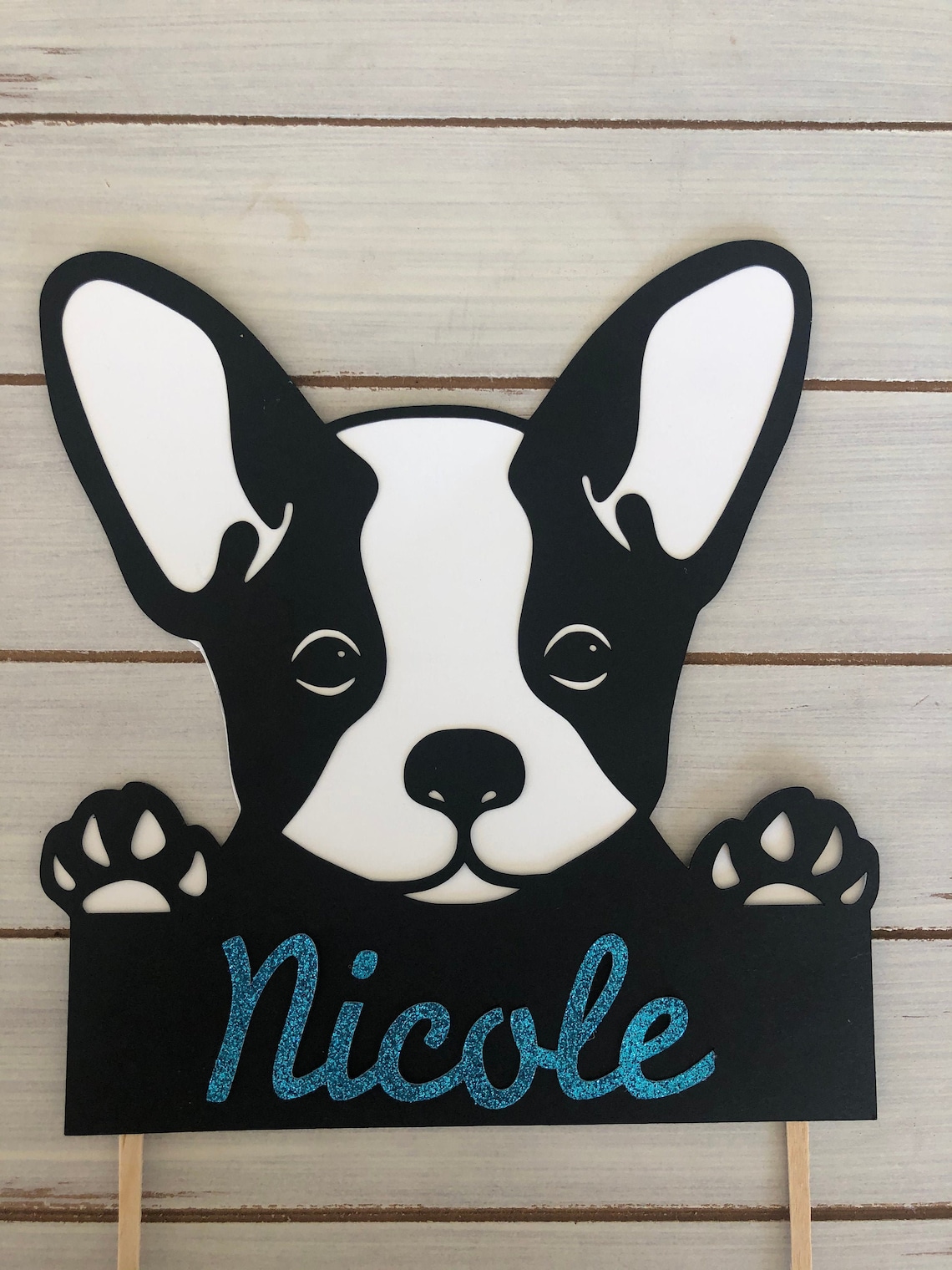 French Bulldog Cake Topper Birthday Party Decoration: - Etsy