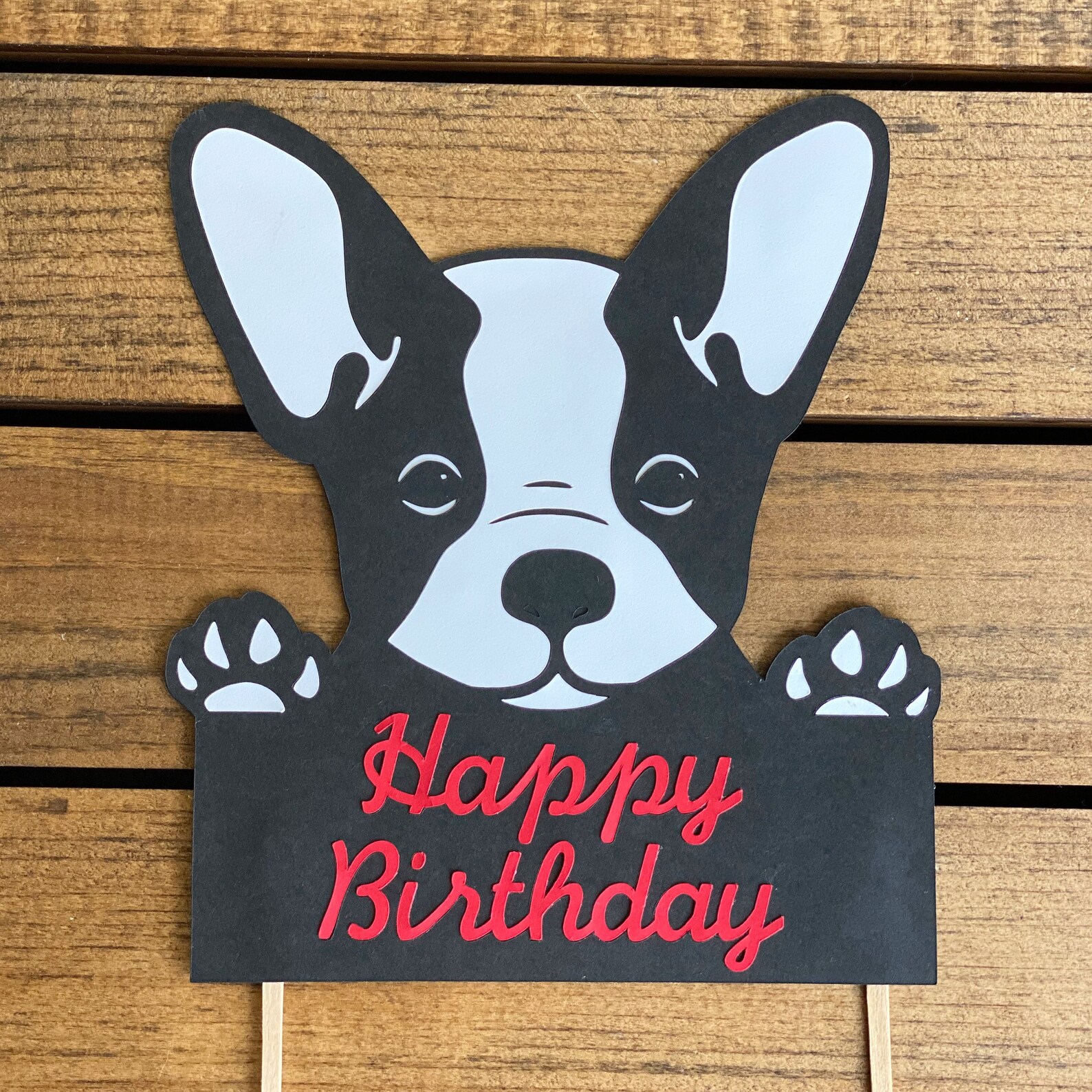 French Bulldog Cake Topper Birthday Party Decoration: - Etsy