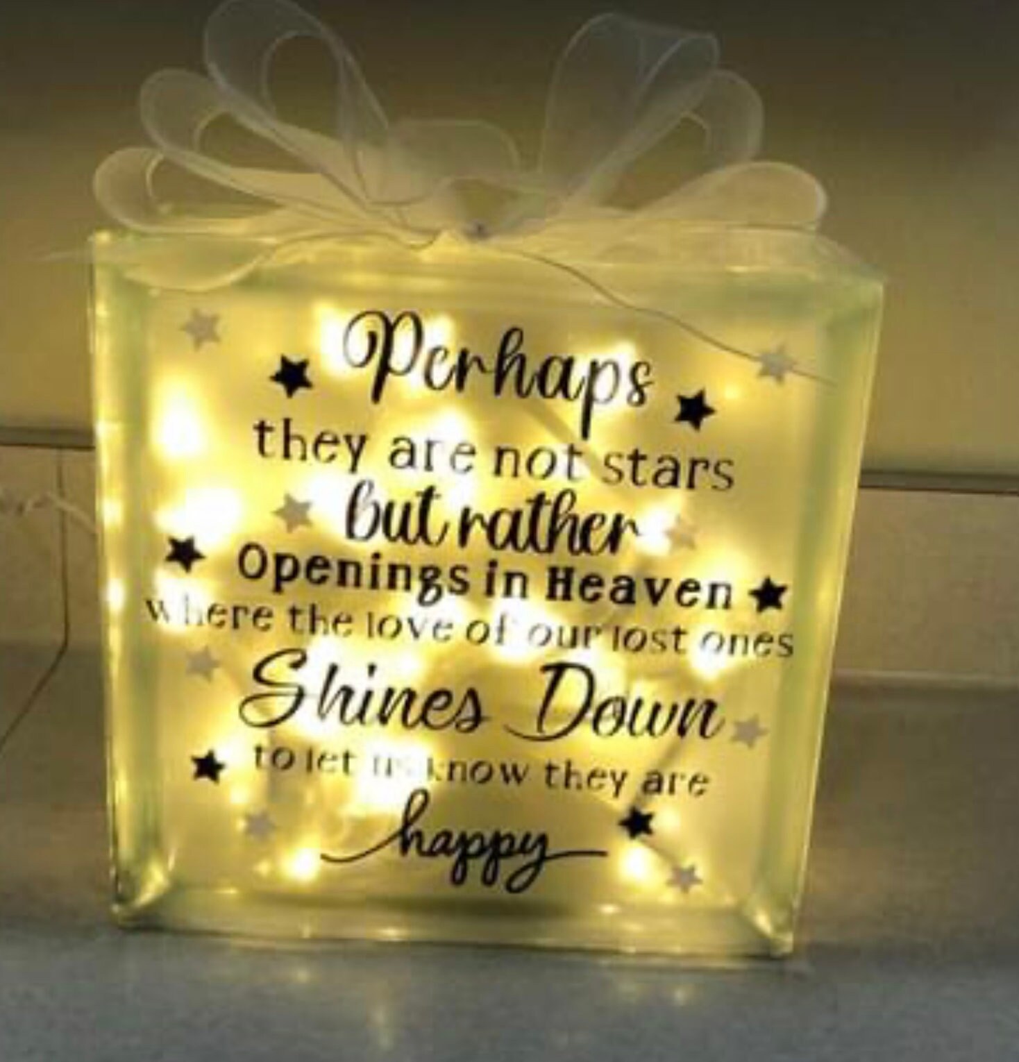 Remembrance Memorial LED Light Block - Etsy