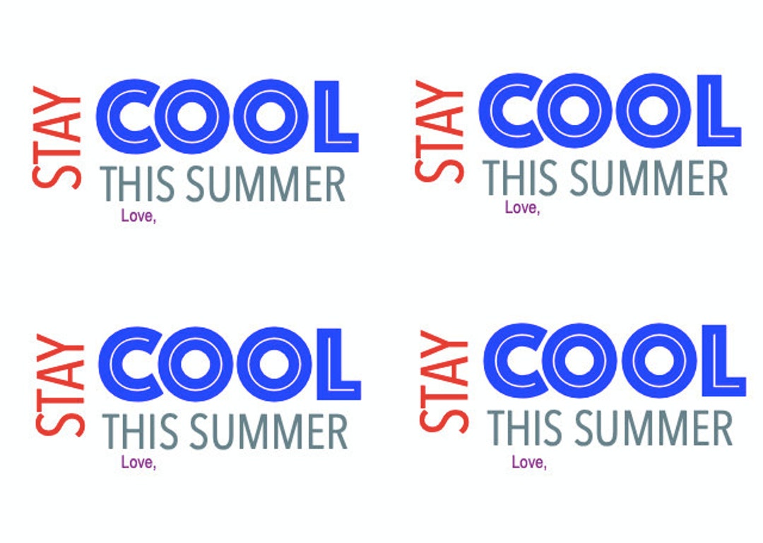Stay Cool This Summer + INSTANT DOWNLOAD - Etsy