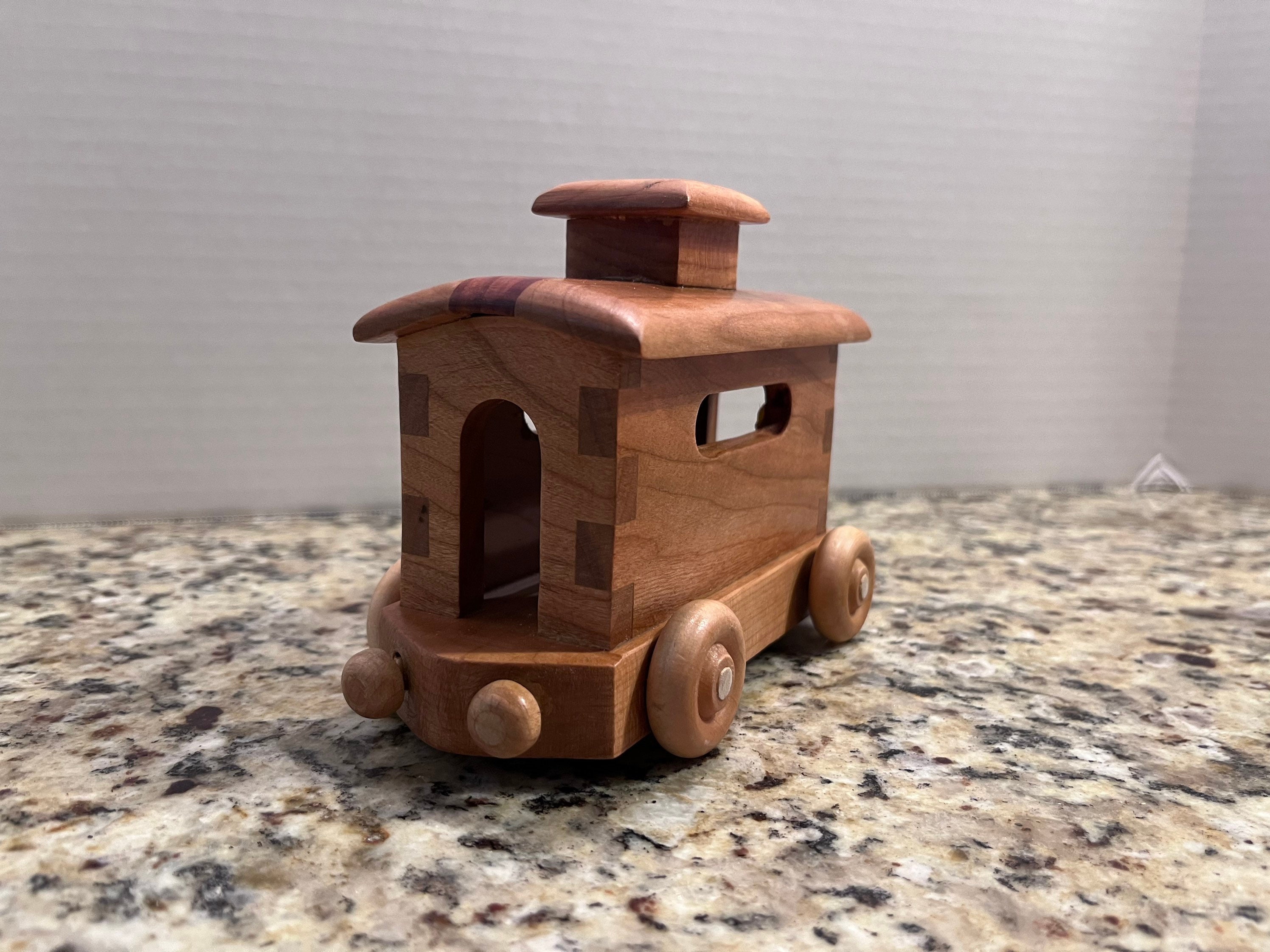 Five Car Handmade Wooden Train - Etsy