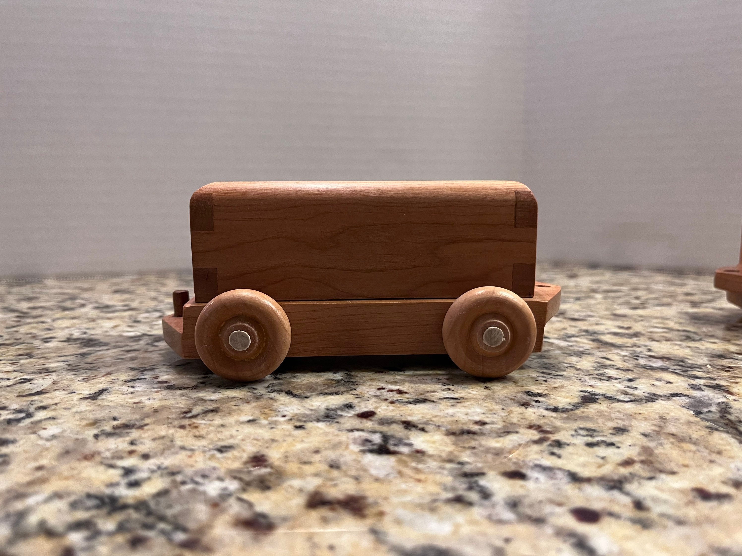 Five Car Handmade Wooden Train - Etsy