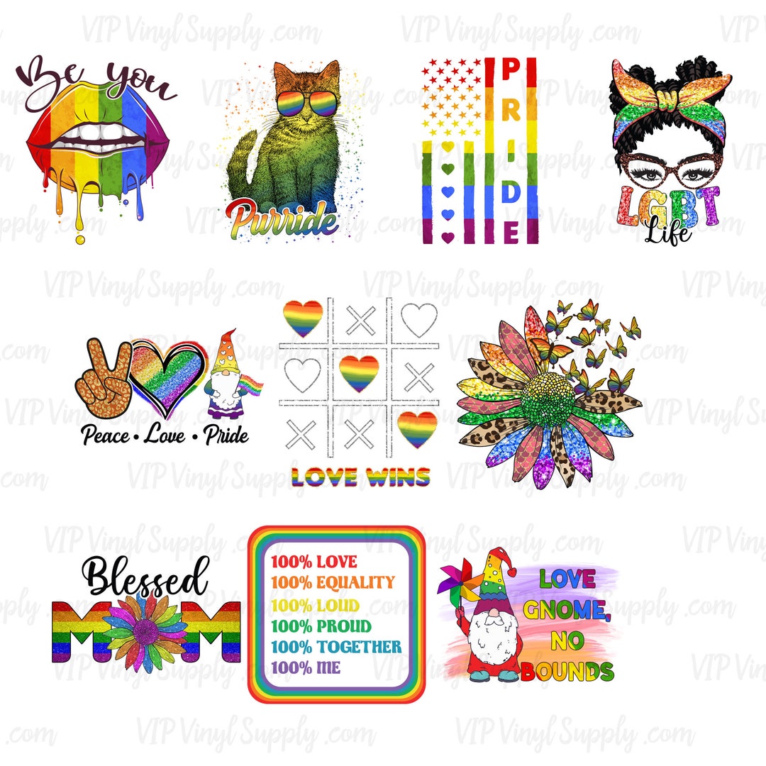 Sublimation Transfer Bundle Ready to Press Rainbow Transfer Pack Pride ...