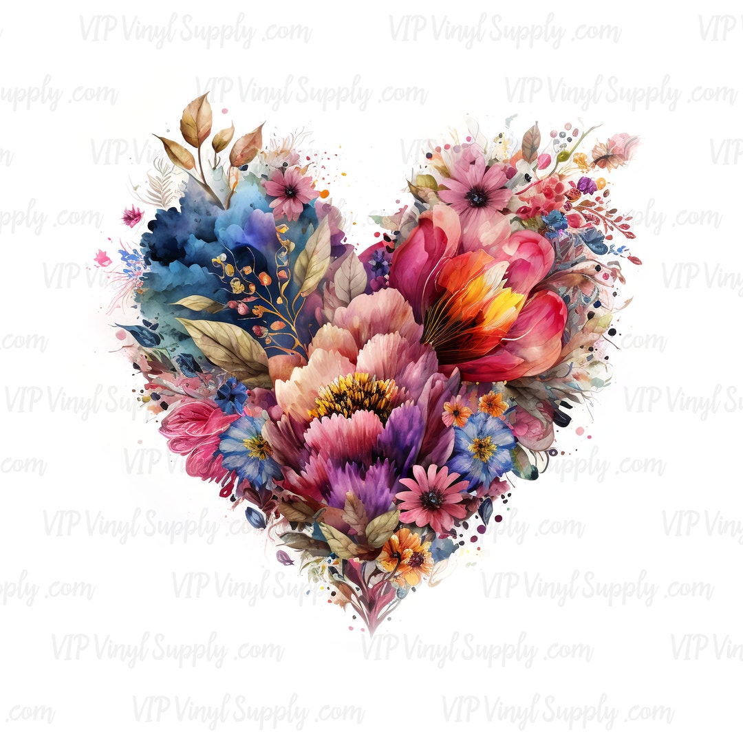 Watercolor Flowers Sublimation Transfers | Ready to Press Transfer ...