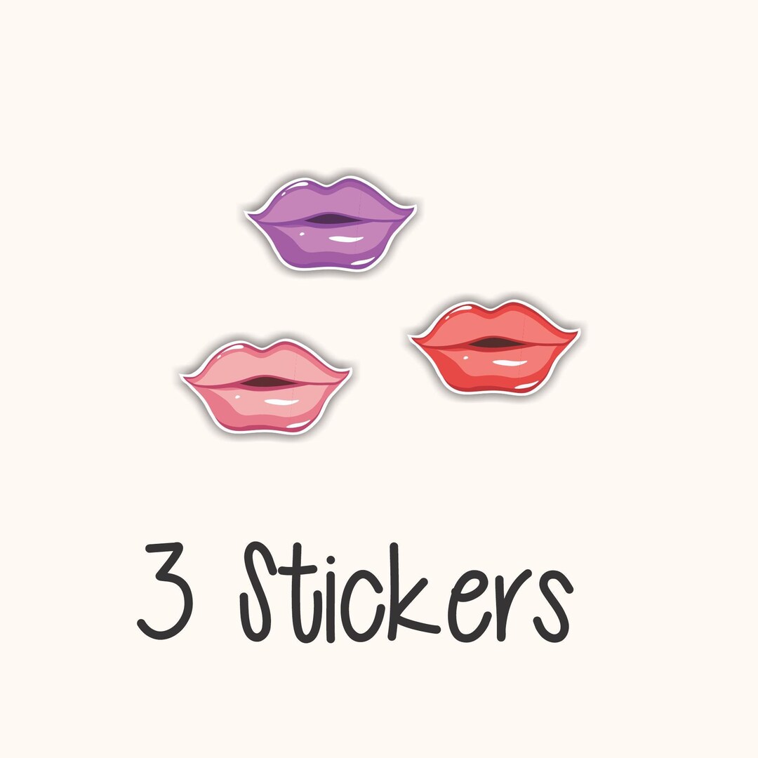 Kiss Lips Stickers, Mouth Stickers - Etsy