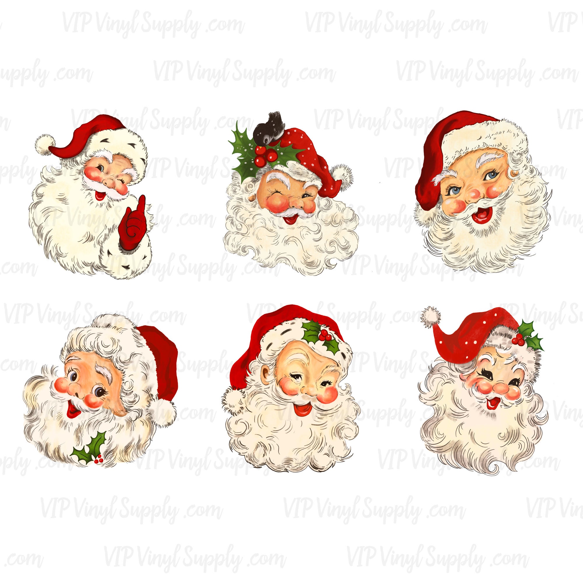 Santa Sublimation Transfer Bundle Ready to Press Full Color - Etsy
