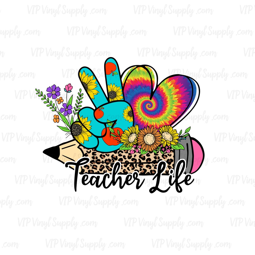 Teacher Sublimation Transfers | Ready to Press Full Color T-shirt ...