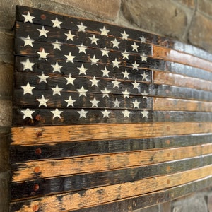 Reclaimed Whiskey Barrel Flag - Etsy