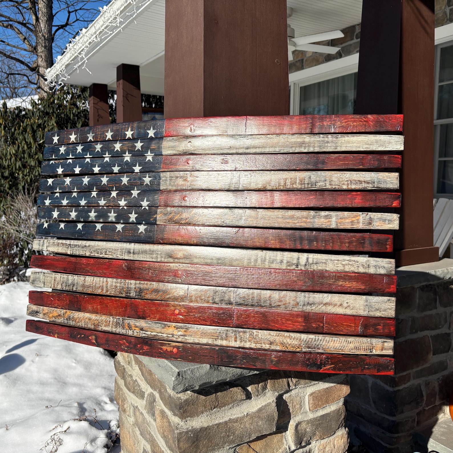 Authentic Reclaimed Whiskey Barrel Flag - Etsy