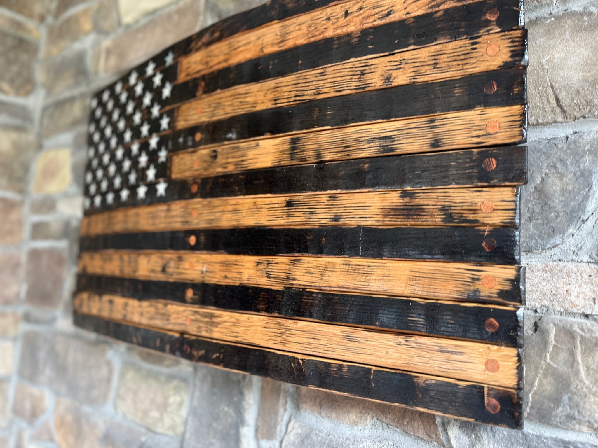 Reclaimed Whiskey Barrel Flag - Etsy