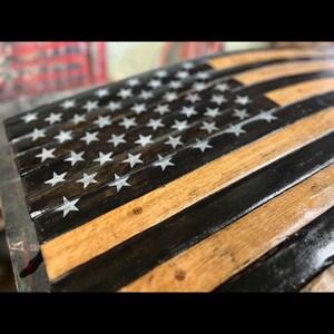 Reclaimed Whiskey Barrel Flag - Etsy