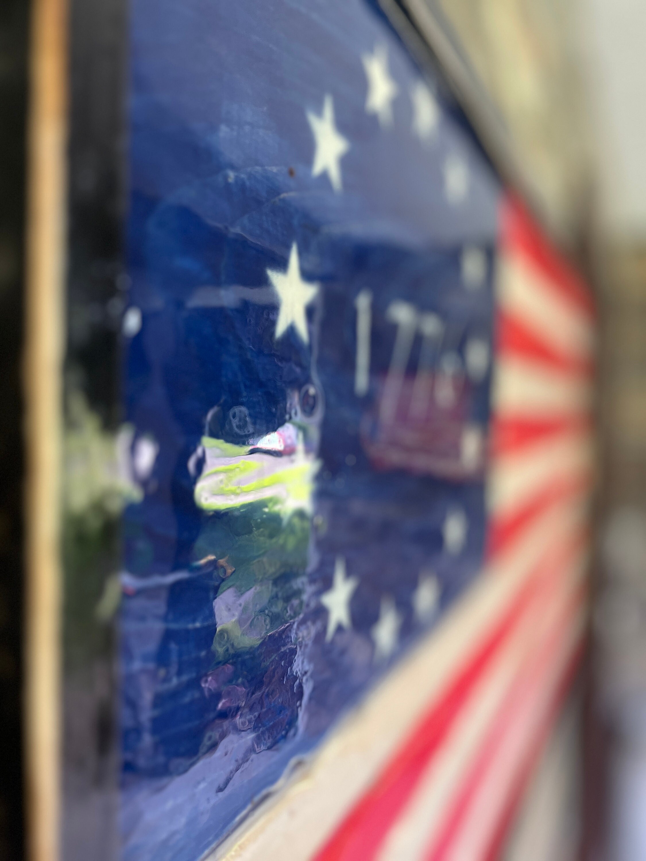 The betsy Distressed American Flag With Epoxy Resin Finish - Etsy