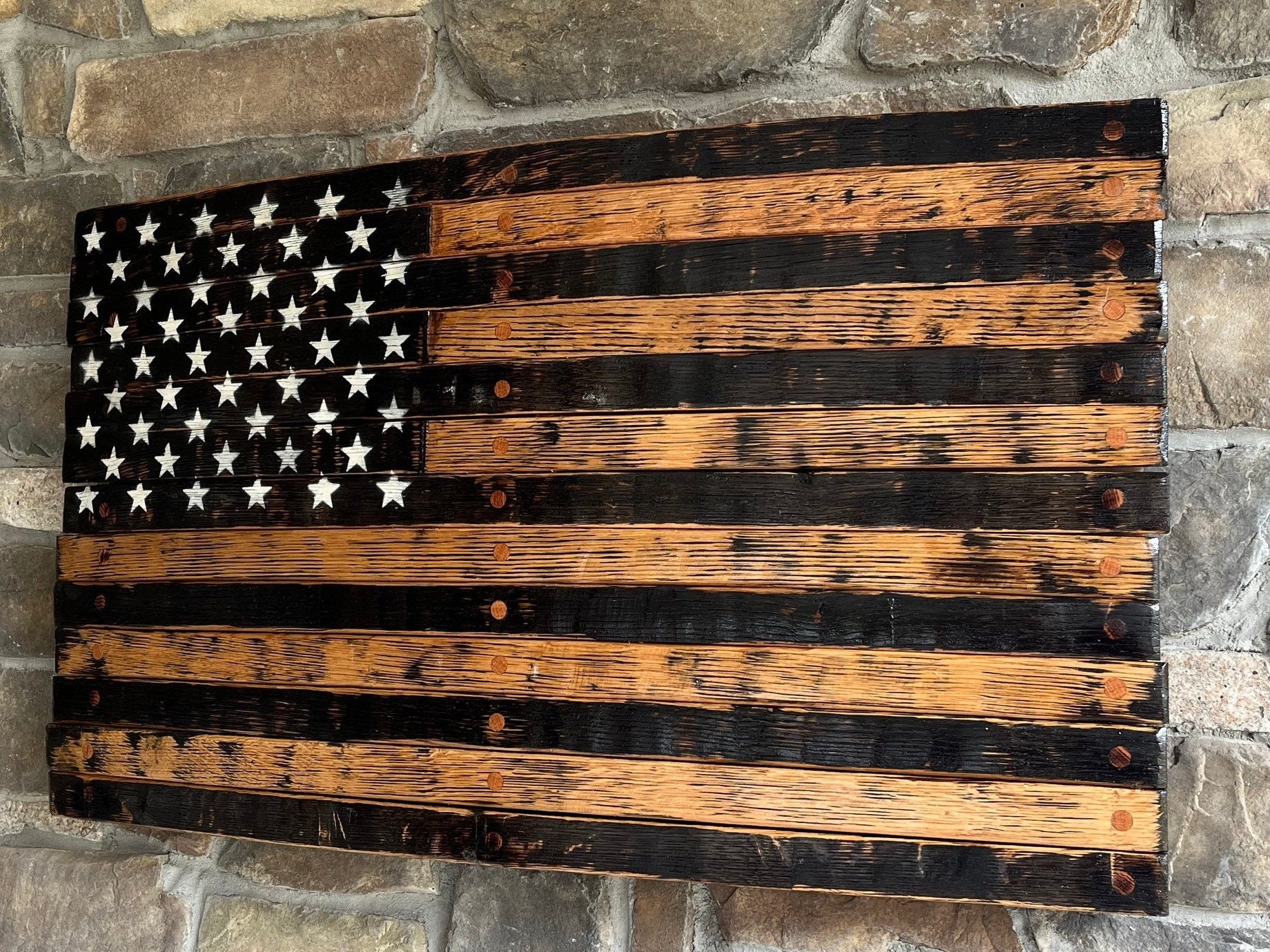 Reclaimed Whiskey Barrel Flag - Etsy