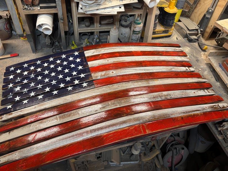 Authentic Reclaimed Whiskey Barrel Flag - Etsy