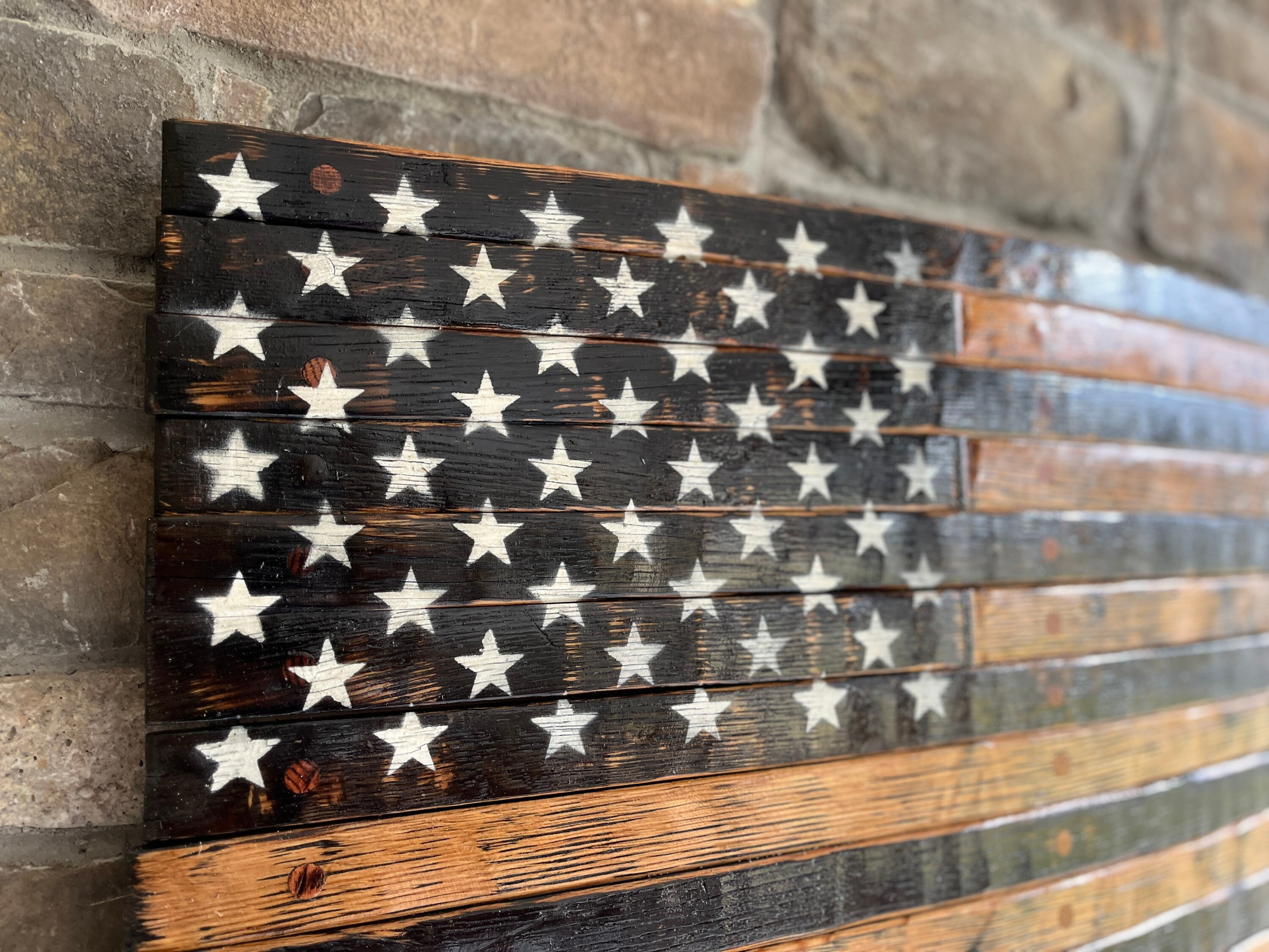 Reclaimed Whiskey Barrel Flag - Etsy