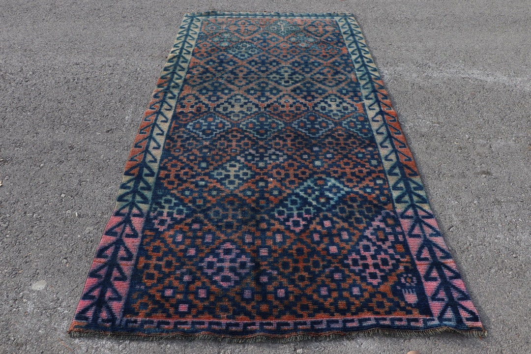 Turkish Rug, Vintage Rug, 4.3x7.8 Ft Area Rug, Rugs for Dining Room ...
