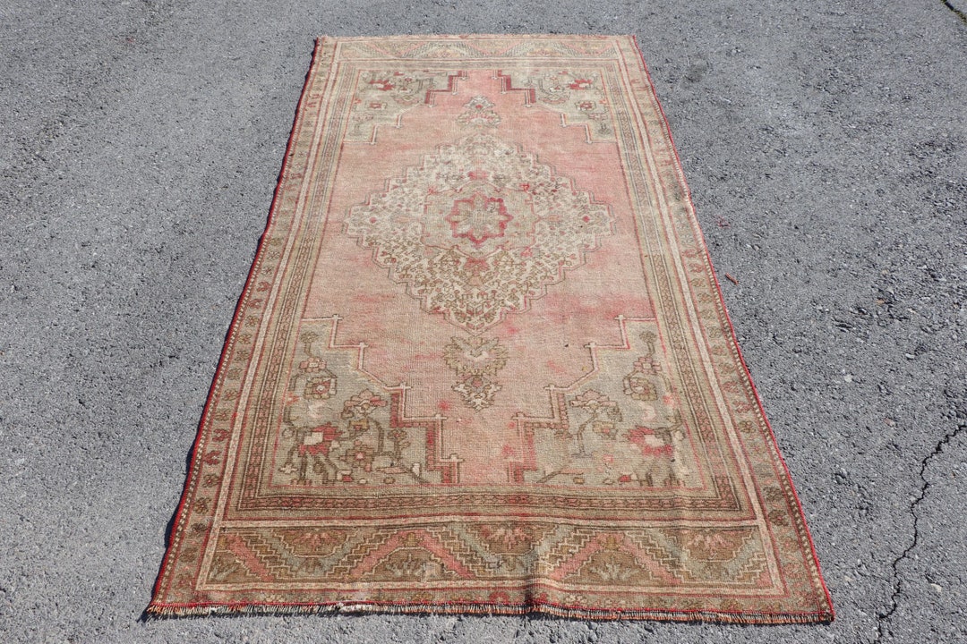 Rugs For Indoor, Outdoor Dining Room Rug, Vintage Rug, 3.9x7.3 ft Area ...