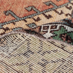 Green Rug, Rust Color Rug, Runner Rug, Vegetable Dyes Rug, Hallway Rug ...