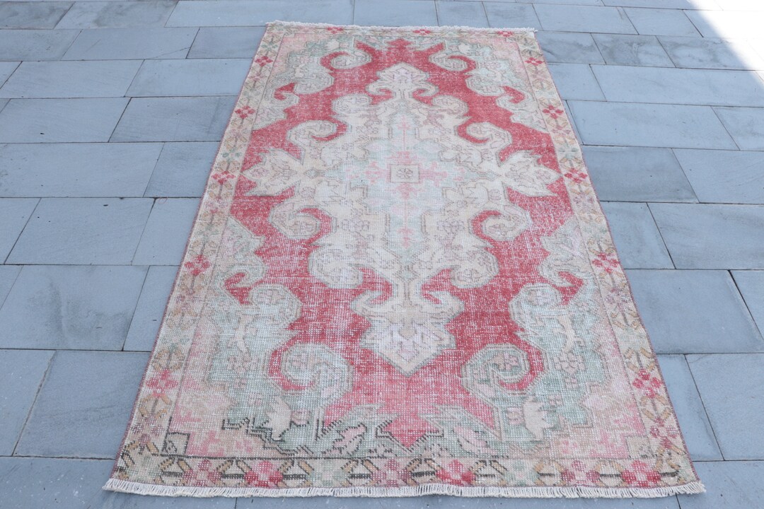 vintage-rug-oushak-rug-4-2x7-1-ft-area-rugs-red-home-decor-rug