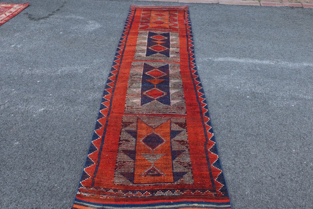 Anatolian Rugs, Vintage Rug, 3x11.6 Ft Runner Rugs, , Rugs for Hallway ...