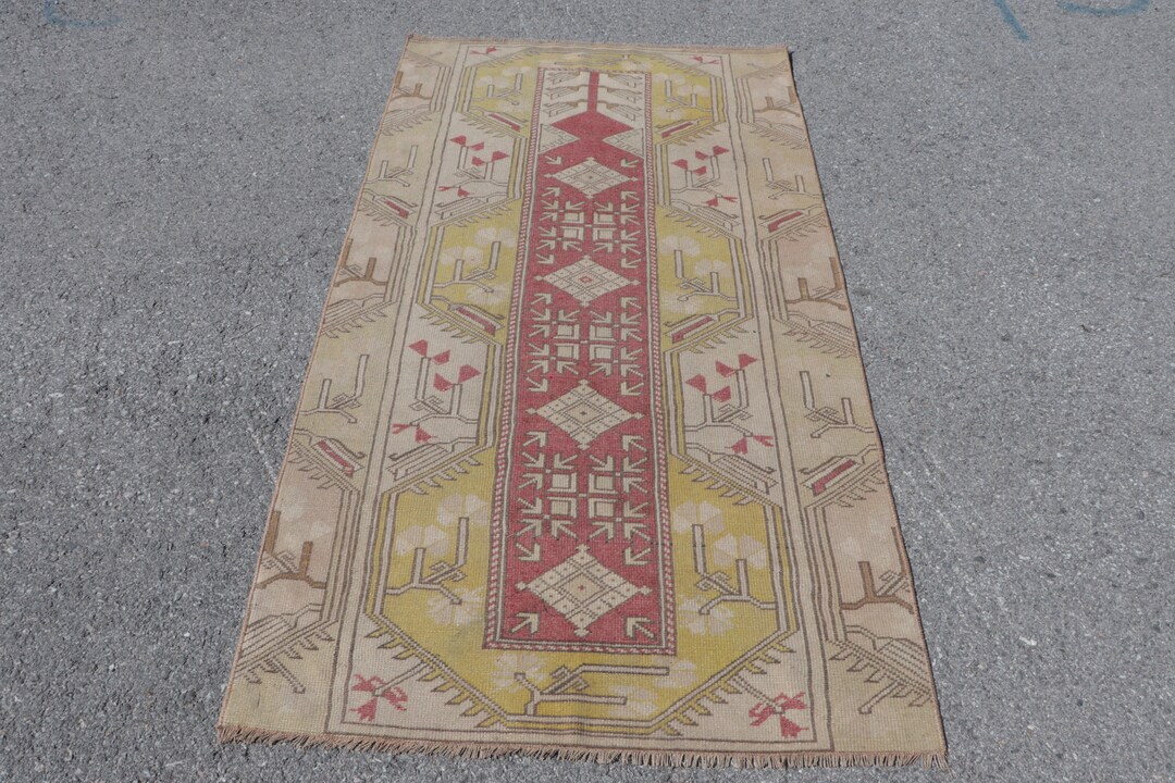 Beige Anatolian Rugs, 3.3x6 Ft Accent Rugs, Rugs for Kitchen, Vintage ...