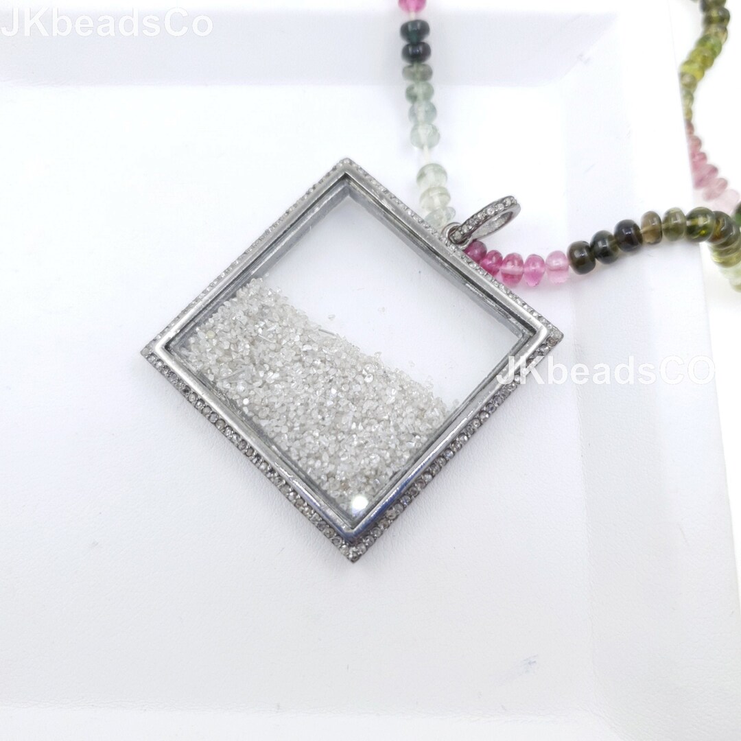 Diamond Shaker Pendant Pave Diamond Design Sterling Silver 925 Jewelry ...