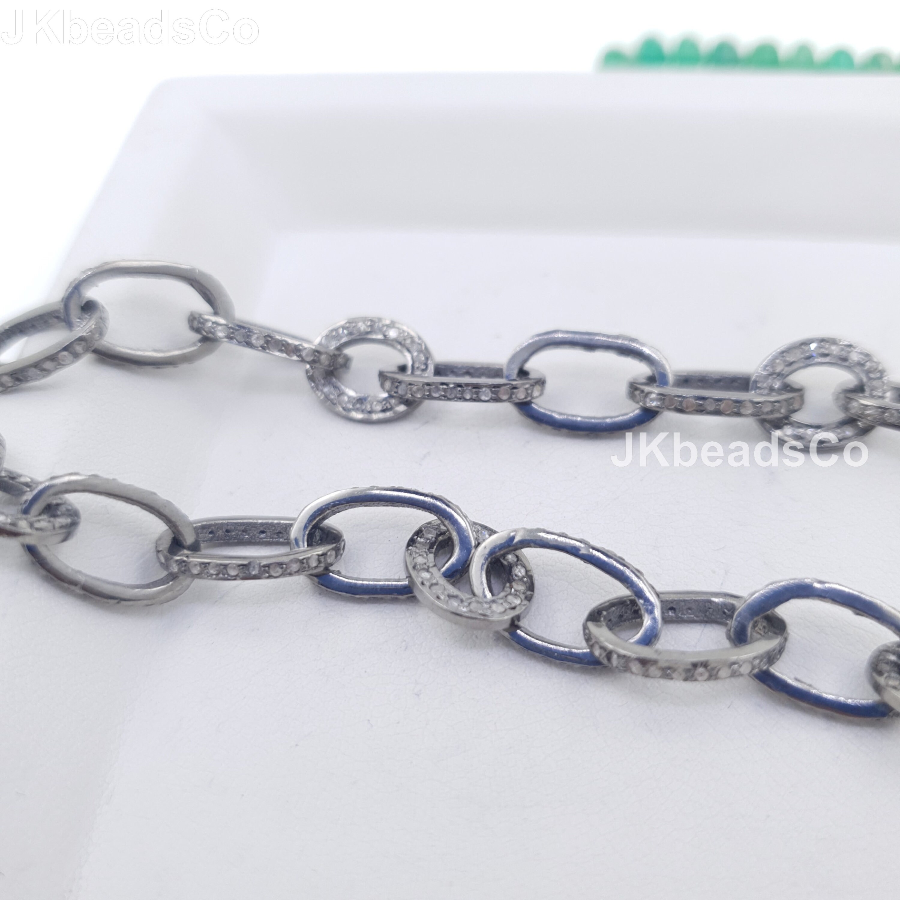 Diamond Chain by Inches Silver Sterling 925 Standardlink - Etsy