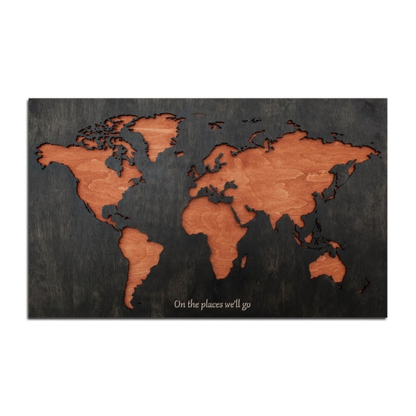 Wooden Map - Etsy