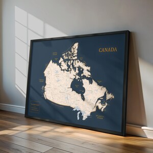 Canada Push Pin Map, Large Wall Art Map, Canada Travel Map, Custom Gift ...