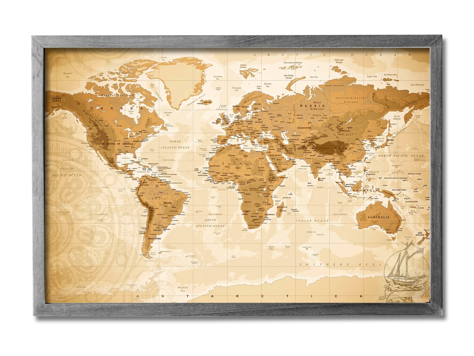 Push Pin Maps Large Travel Pin Map Personalized Gift - Etsy