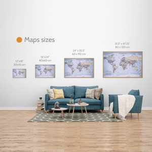 Push Pin World Map, Travel Framed Personalized Map - Etsy