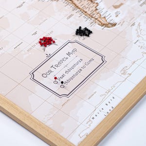 Custom Push Pin World Map - Personalized Design Travel Map - Etsy