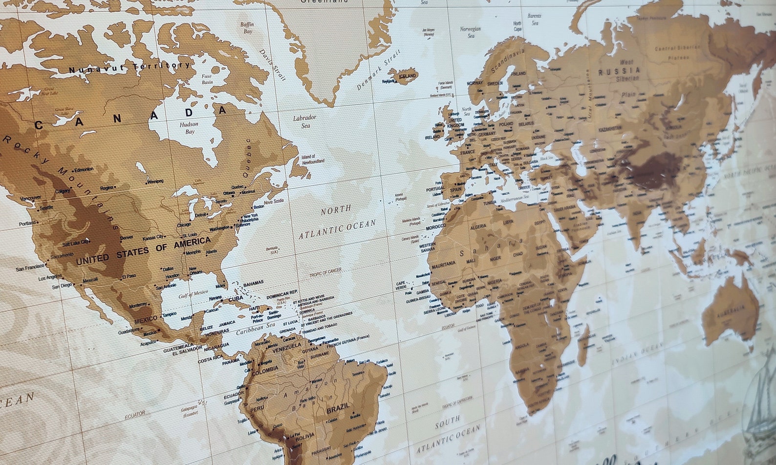 Push Pin Maps Large Travel Pin Map Personalized Gift - Etsy