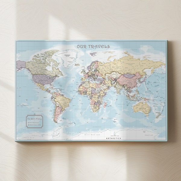 Push Pin World Map - Etsy