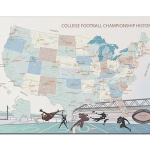 Football Gift Map, Push Pin Map, Football Team Gift - Etsy