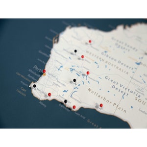 Map of Australia, Push Pin Travel Map Wall Art, Large Custom Australia ...