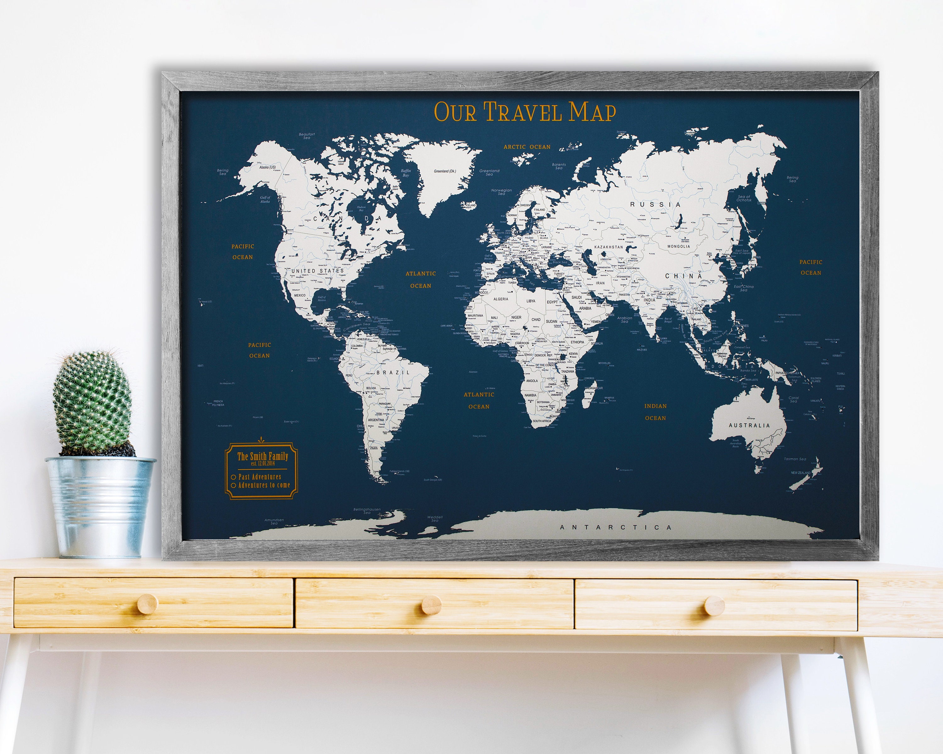 Pin Board Map Large Push Pin Maps Pin Board Map World Map | Etsy