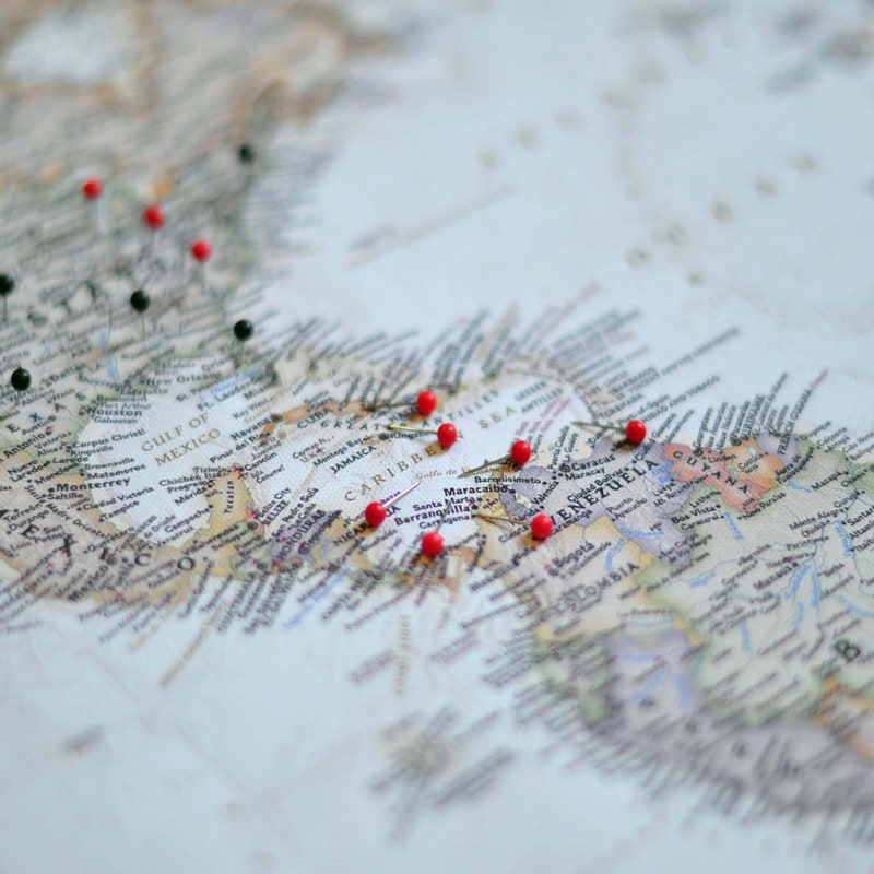 Push Pin Map - Etsy