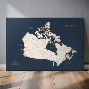 Canada Push Pin Map, Large Wall Art Map, Canada Travel Map, Custom Gift ...