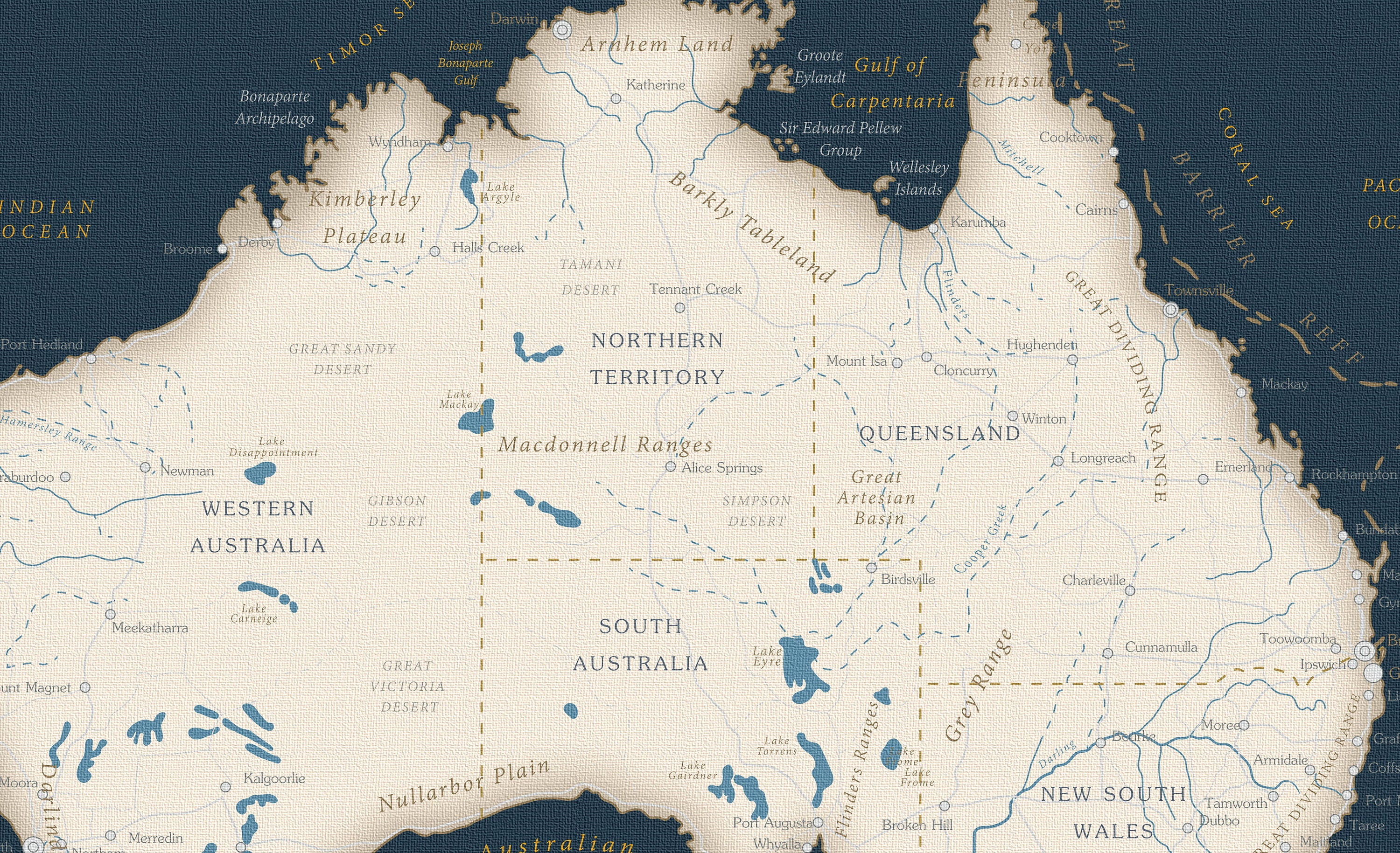Printable Map of Australia Ready for Printing Poster - Etsy
