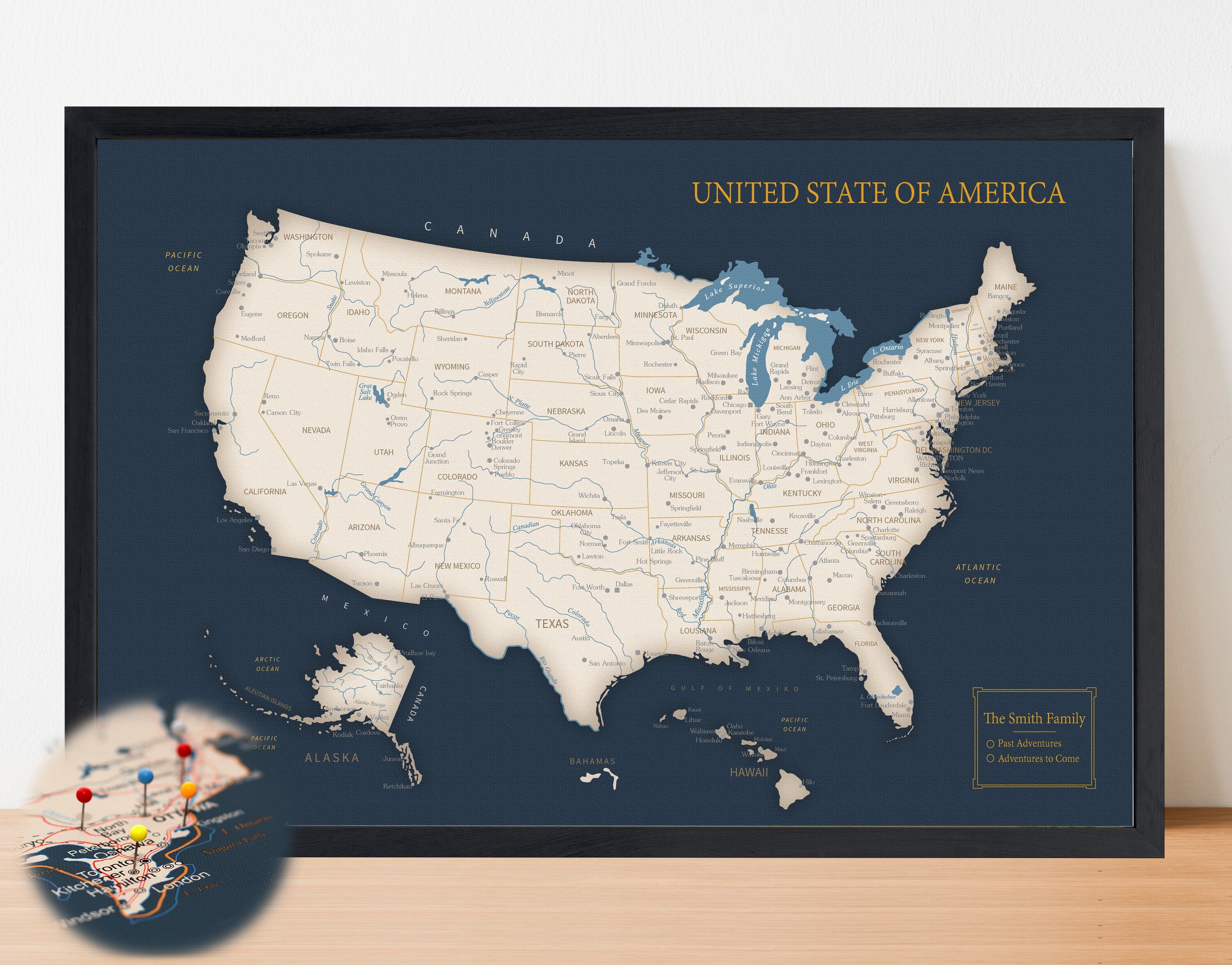 United States Map Digital Print USA Map Download - Etsy