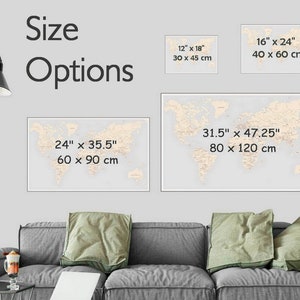 Push Pin Travel Map Framed Canvas Push Pin Map Wall Art - Etsy