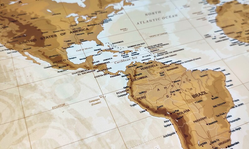 Push Pin Maps Large Travel Pin Map Personalized Gift - Etsy