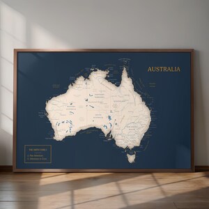 Custom Australia Map, Push Pin Australia Map, Australia Pin Board Map ...