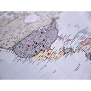 Push Pin World Map, Travel Framed Personalized Map - Etsy